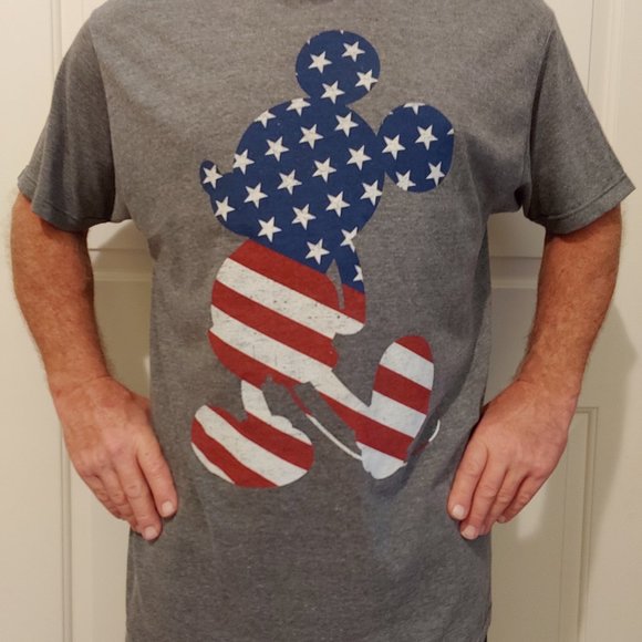 Disney | Shirts | Disney American Flag Mickey Mouse Mens Xl T Shirt ...